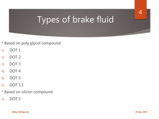 Brake Fluid and Brake Pads | PPTX