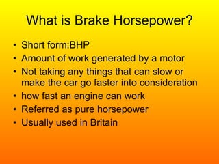 Brake horsepower | PPT | Free Download