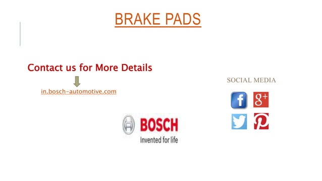 Brake Pads | PPTX