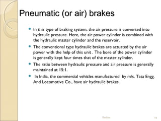 Introduction to brakes and its classification | PPT