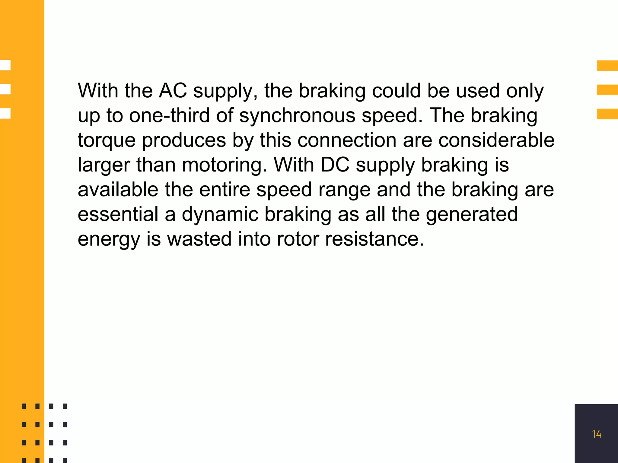 Braking methods of induction motor | PPTX
