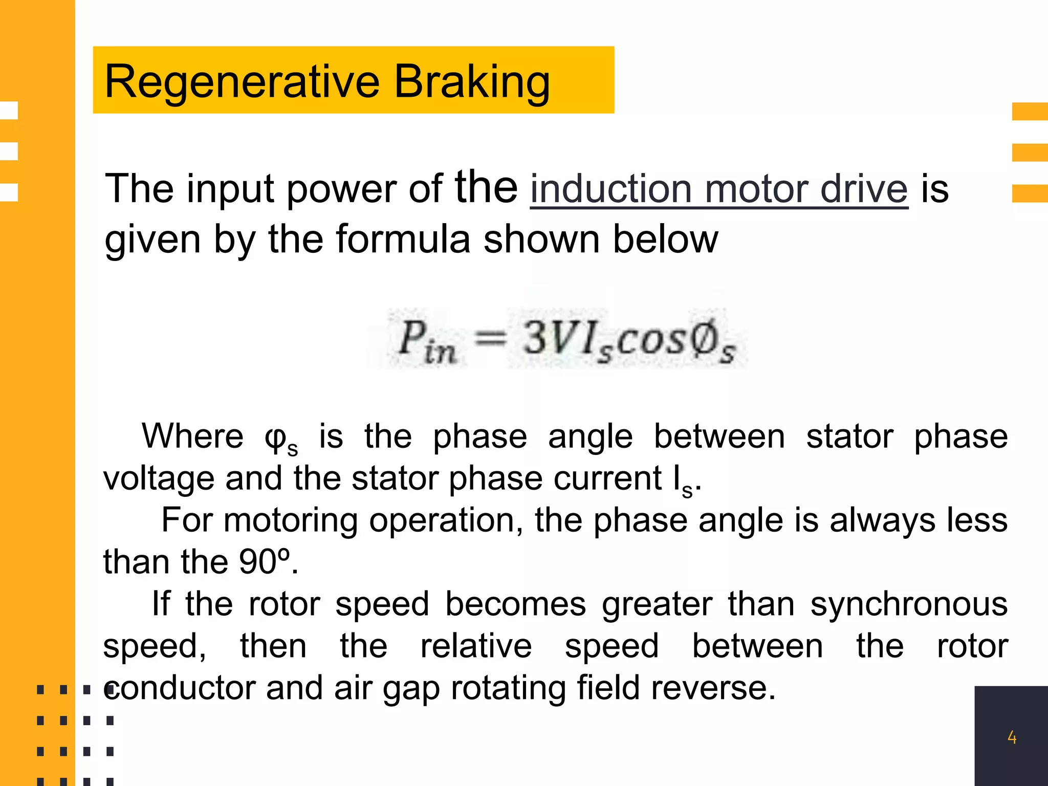 Braking methods of induction motor | PPTX