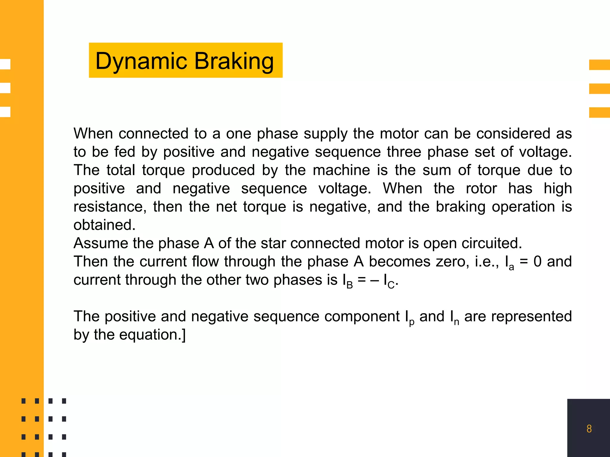 Braking methods of induction motor | PPTX