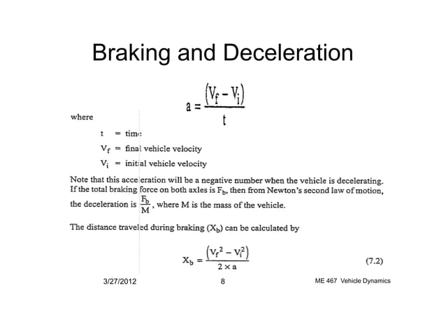 Braking performance 4 | PPT