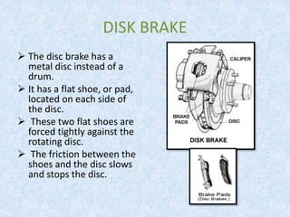 Braking system ppt | PPTX