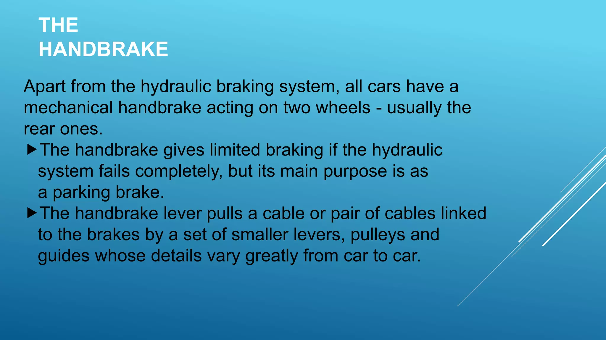 Presentation on Braking system | PPTX