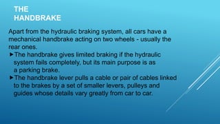 Presentation on Braking system | PPTX