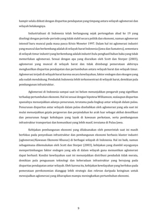 Aglomerasi Ekonomi di Indonesia, Sebuah Sintesa | PDF