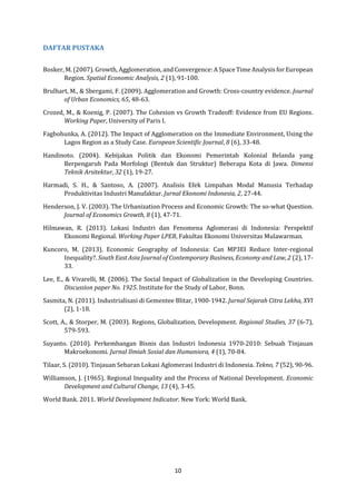 Aglomerasi Ekonomi di Indonesia, Sebuah Sintesa | PDF