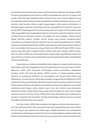 Aglomerasi Ekonomi di Indonesia, Sebuah Sintesa | PDF