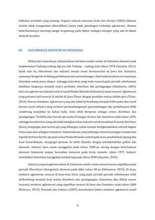 Aglomerasi Ekonomi di Indonesia, Sebuah Sintesa | PDF