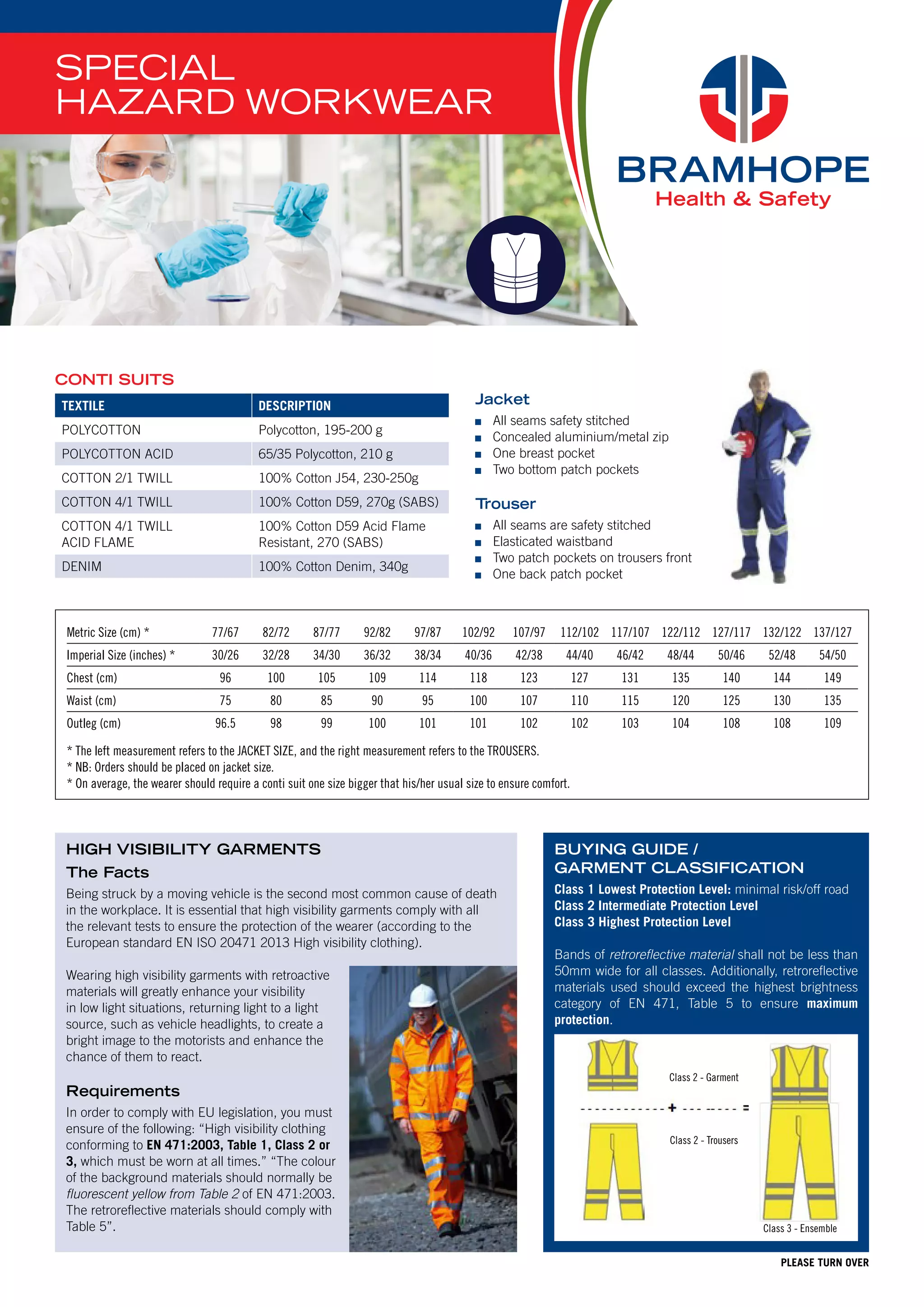 BRAMHOPE HEALTH & SAFETY - SPECIAL HAZARD WORK WEAR | PDF | First Aid ...