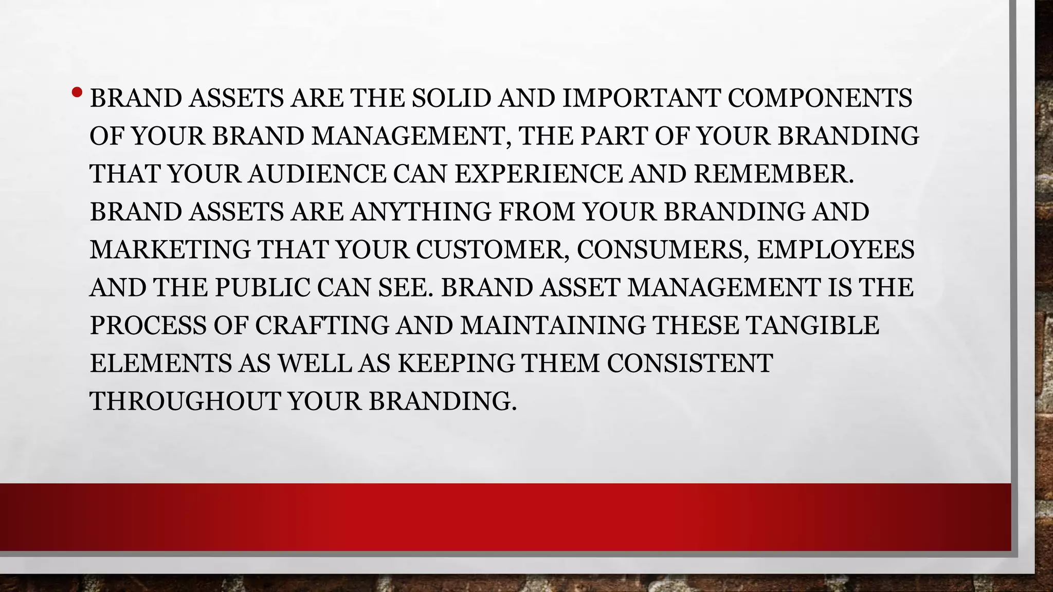 Brand Assets Management and its components | PPTX