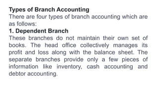 ACCOUNTING FOR BUSINESS.II BRANCH ACCOUNTS NOTES | PPT