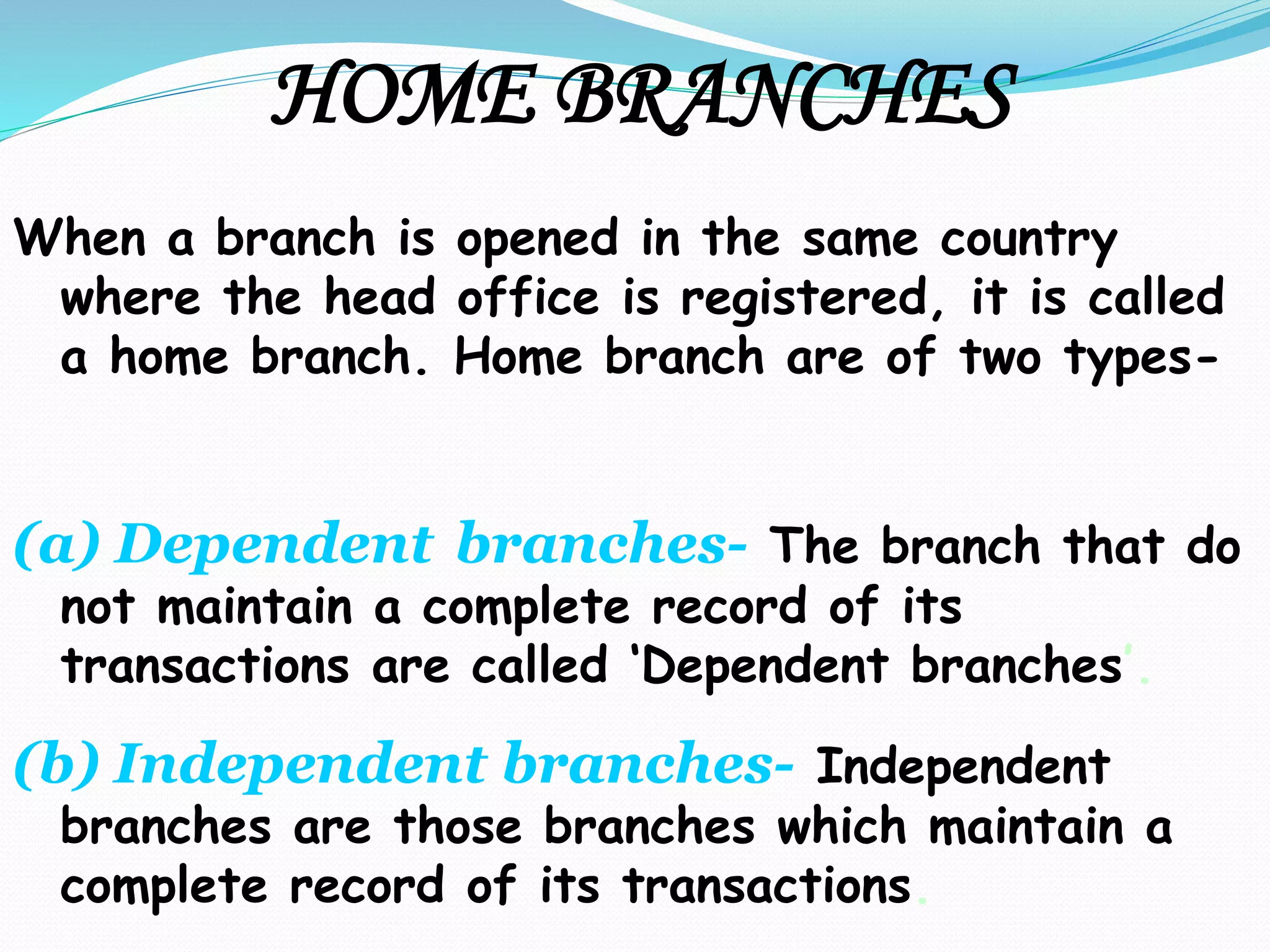Branch accounting | PPTX
