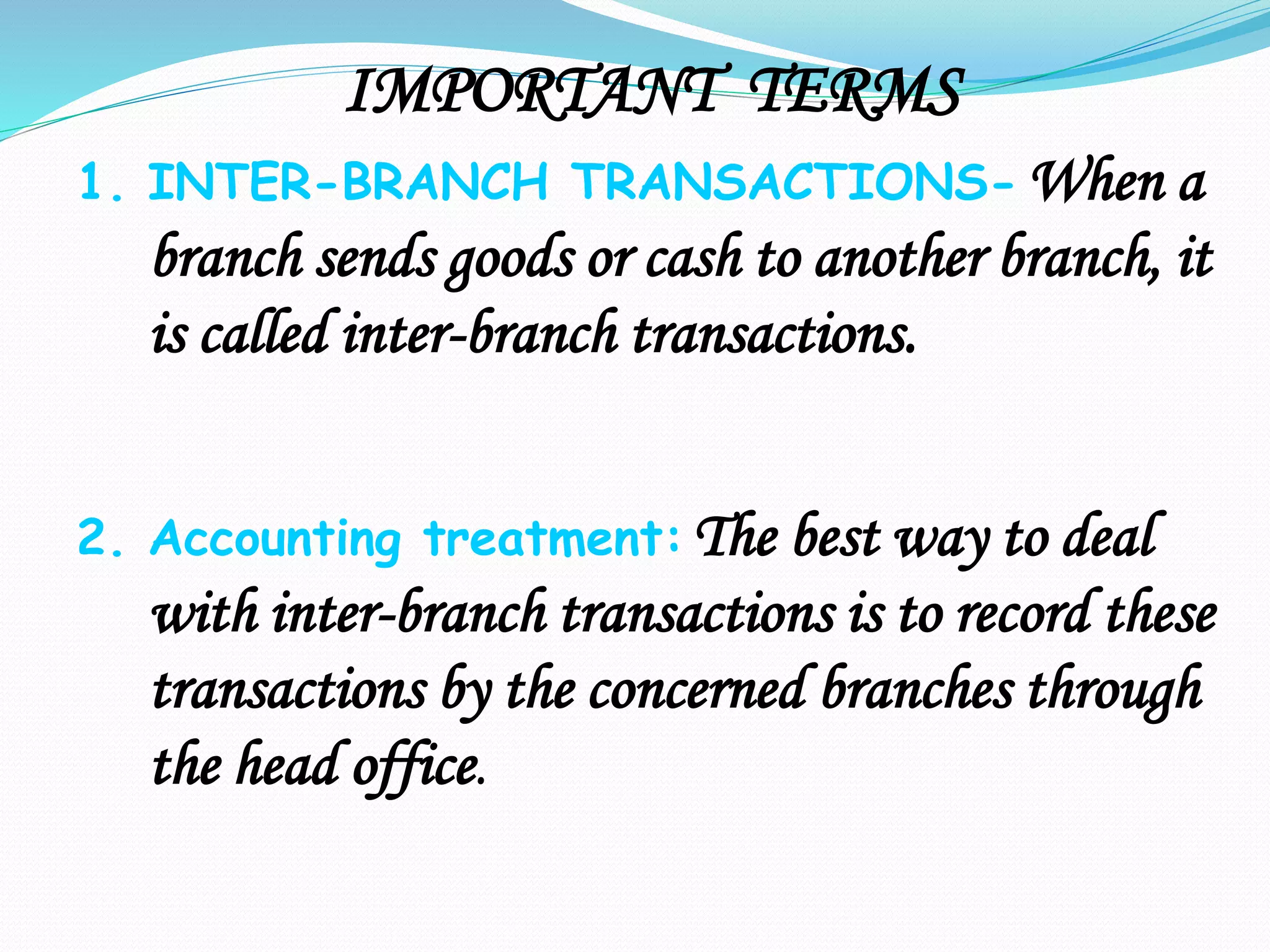 Branch accounting | PPTX