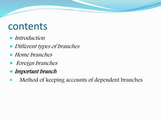 Branch accounting | PPTX