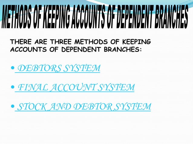 Branch accounting | PPTX