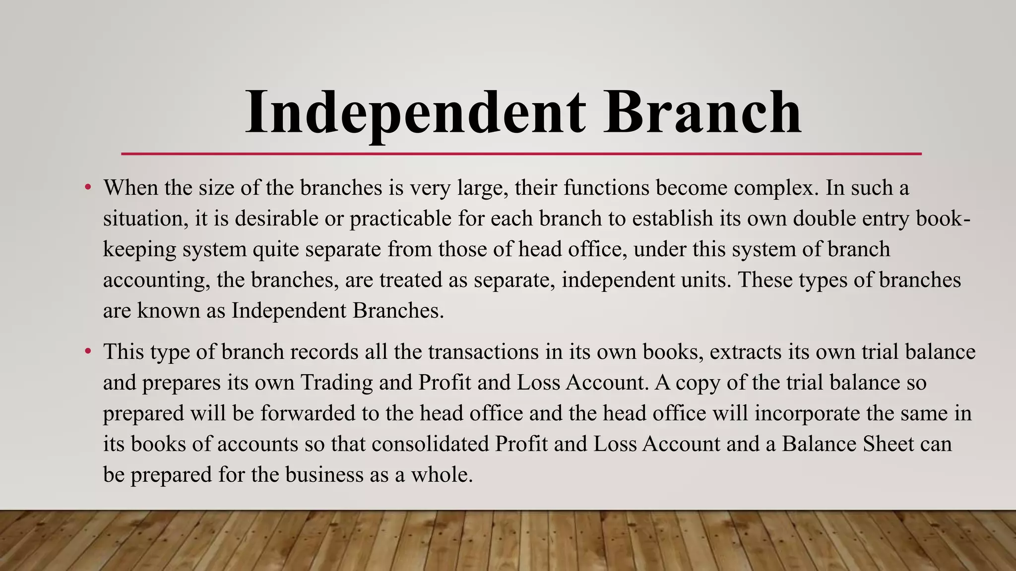 Branch Accounting PPT | PPTX