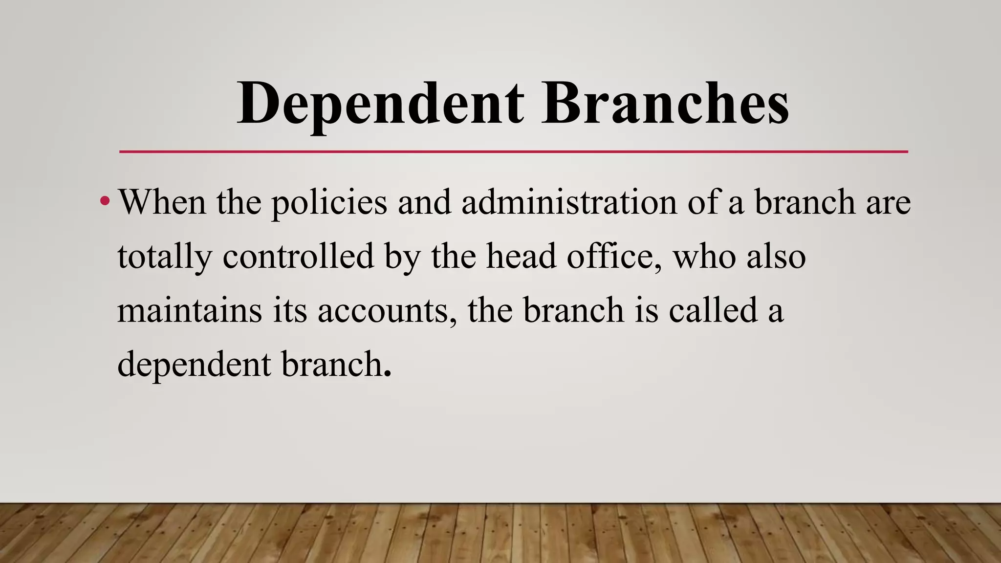 Branch Accounting PPT | PPTX