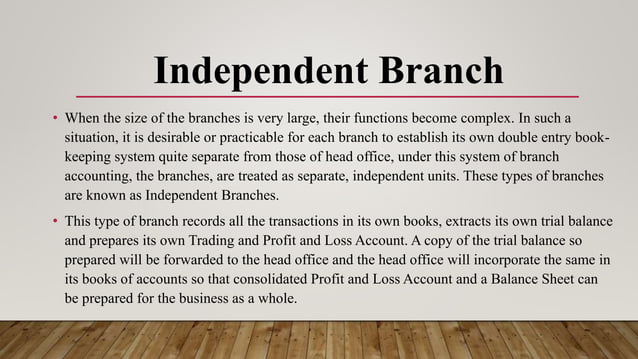 Branch Accounting PPT | PPTX