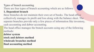 BRANCH ACCOUNT ppt.pptx for b.com students | PPT