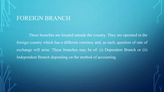Branch accounts | PPTX | Business Accounting & Finance | Business