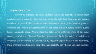 Branch accounts | PPTX | Business Accounting & Finance | Business