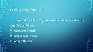 Branch accounts | PPTX | Business Accounting & Finance | Business