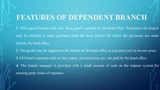 Branch accounts | PPTX | Business Accounting & Finance | Business