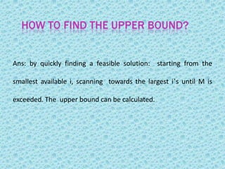 Branch and bound method | PPTX