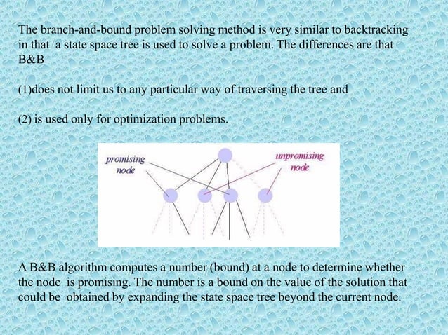 Branch and bound method | PPTX