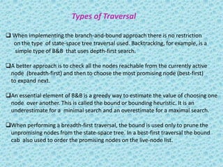 Branch and bound method | PPTX