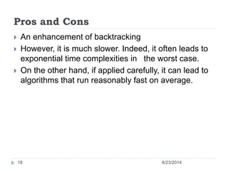 Branch and bound technique | PPTX
