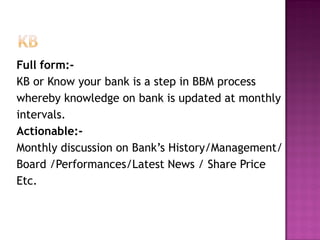 Branch (banking) business management equation | PPT