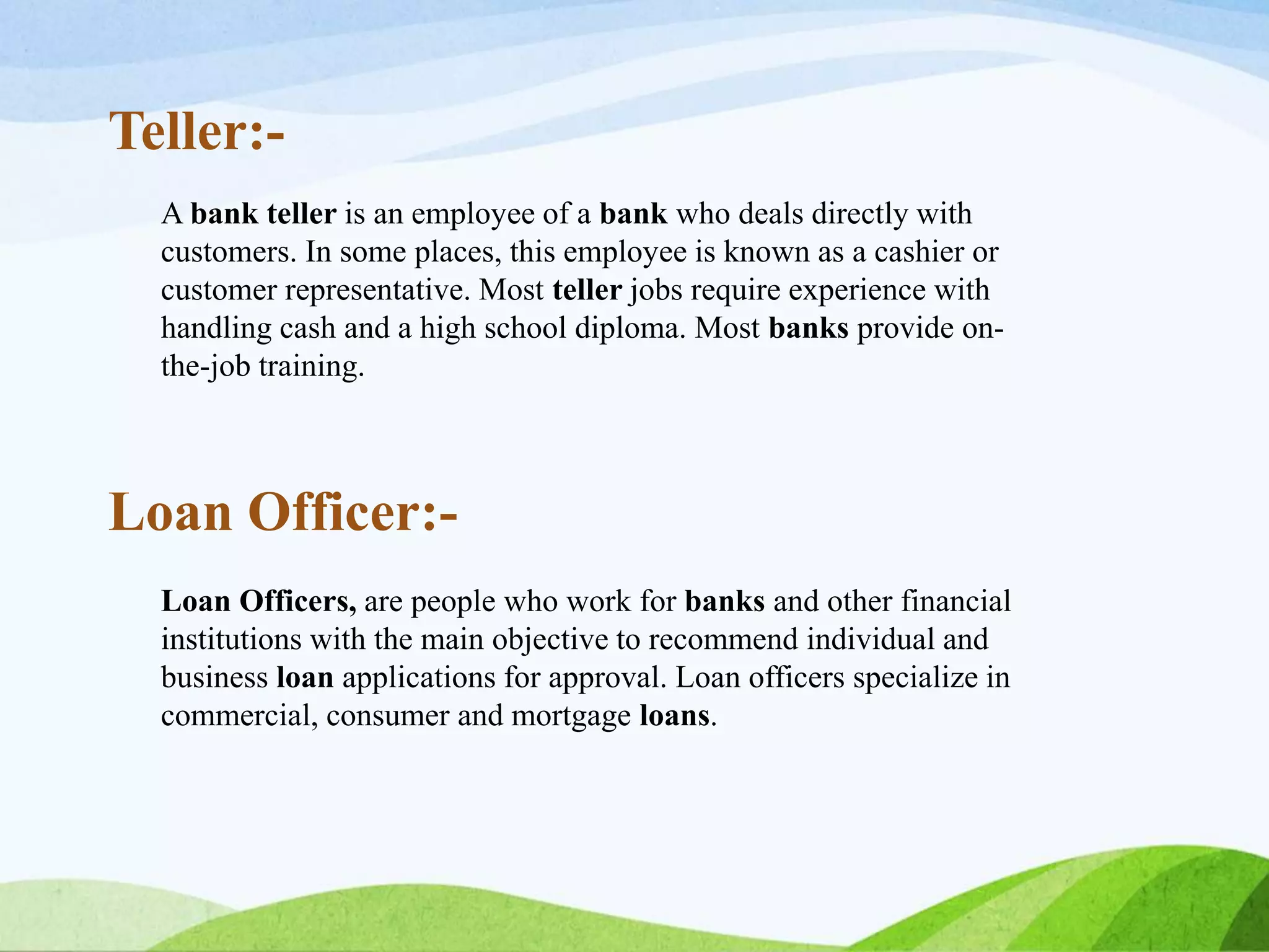 Branch Banking (Structure) | PPTX