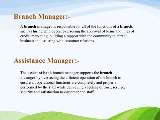 Branch Banking (Structure) | PPTX
