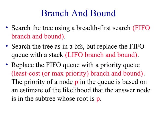 Branch & bound | PPT