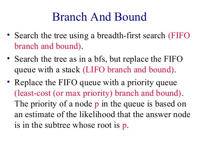 Branch & bound Branch & bound