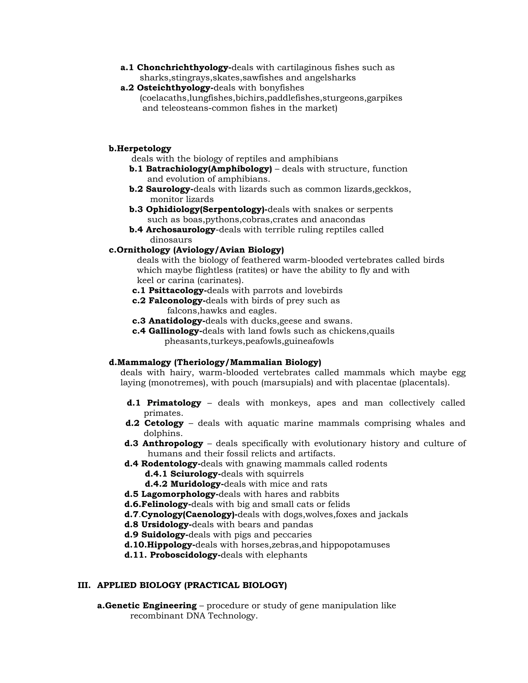 BRANCHES-OF-BIOLOGY-and-Its-SUBDIVISIONS | DOCX