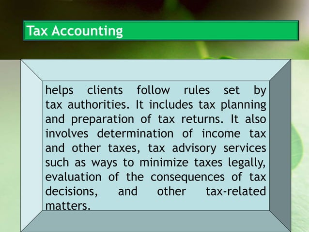 Branches of accounting | PPTX