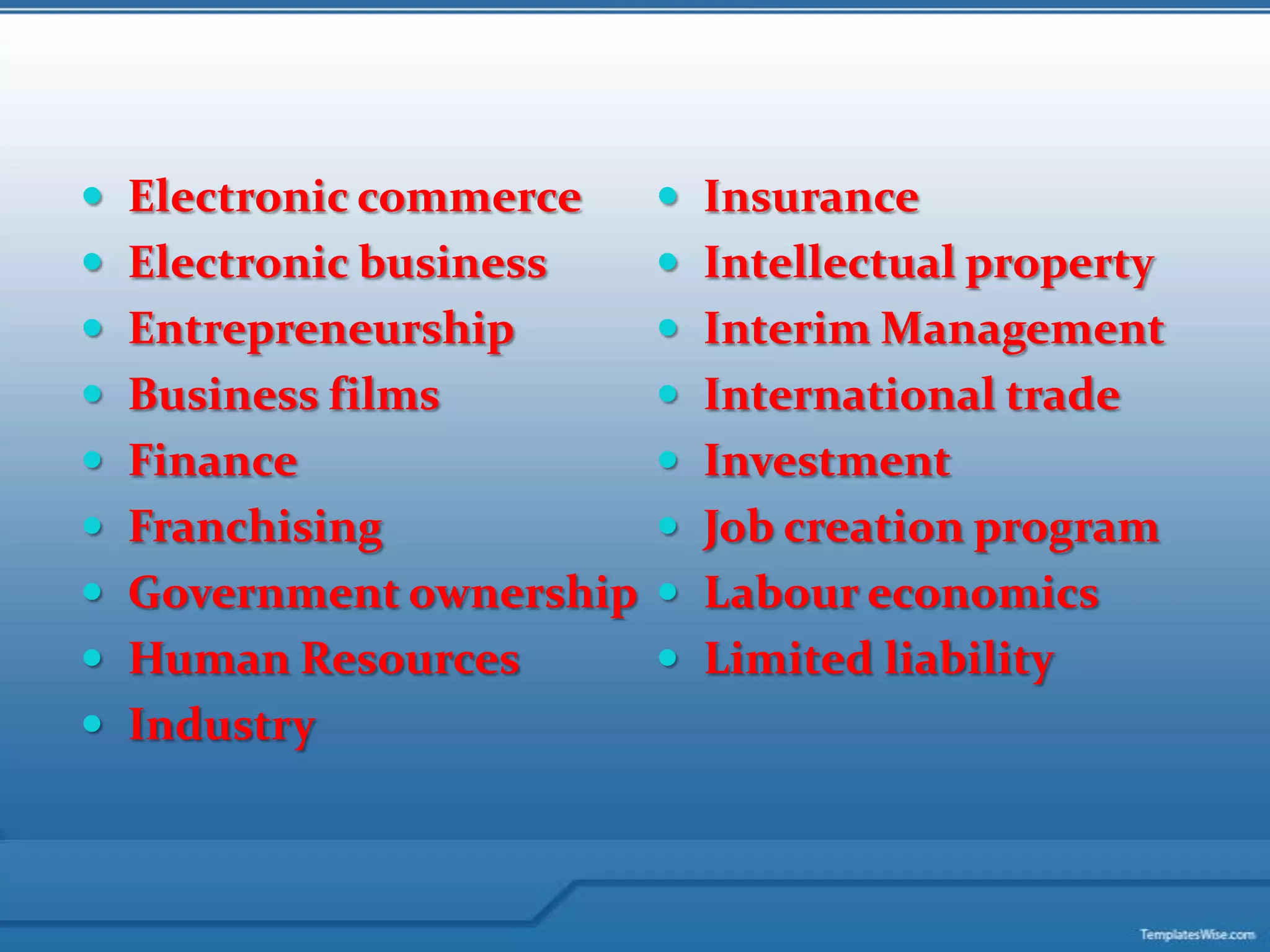 Branches of business | PPT