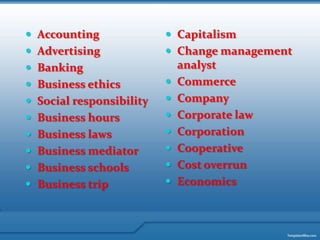 Branches of business | PPT