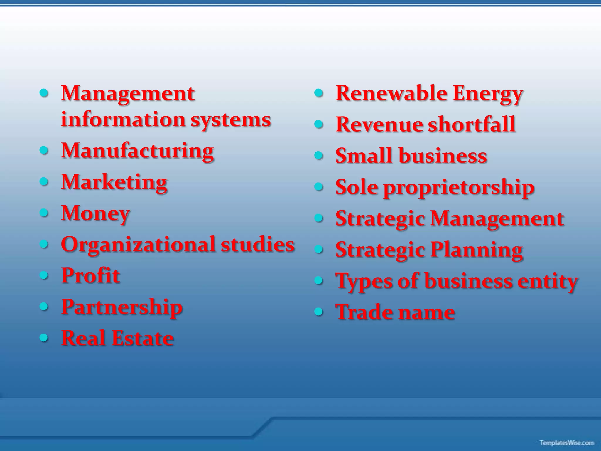 Branches of business | PPTX