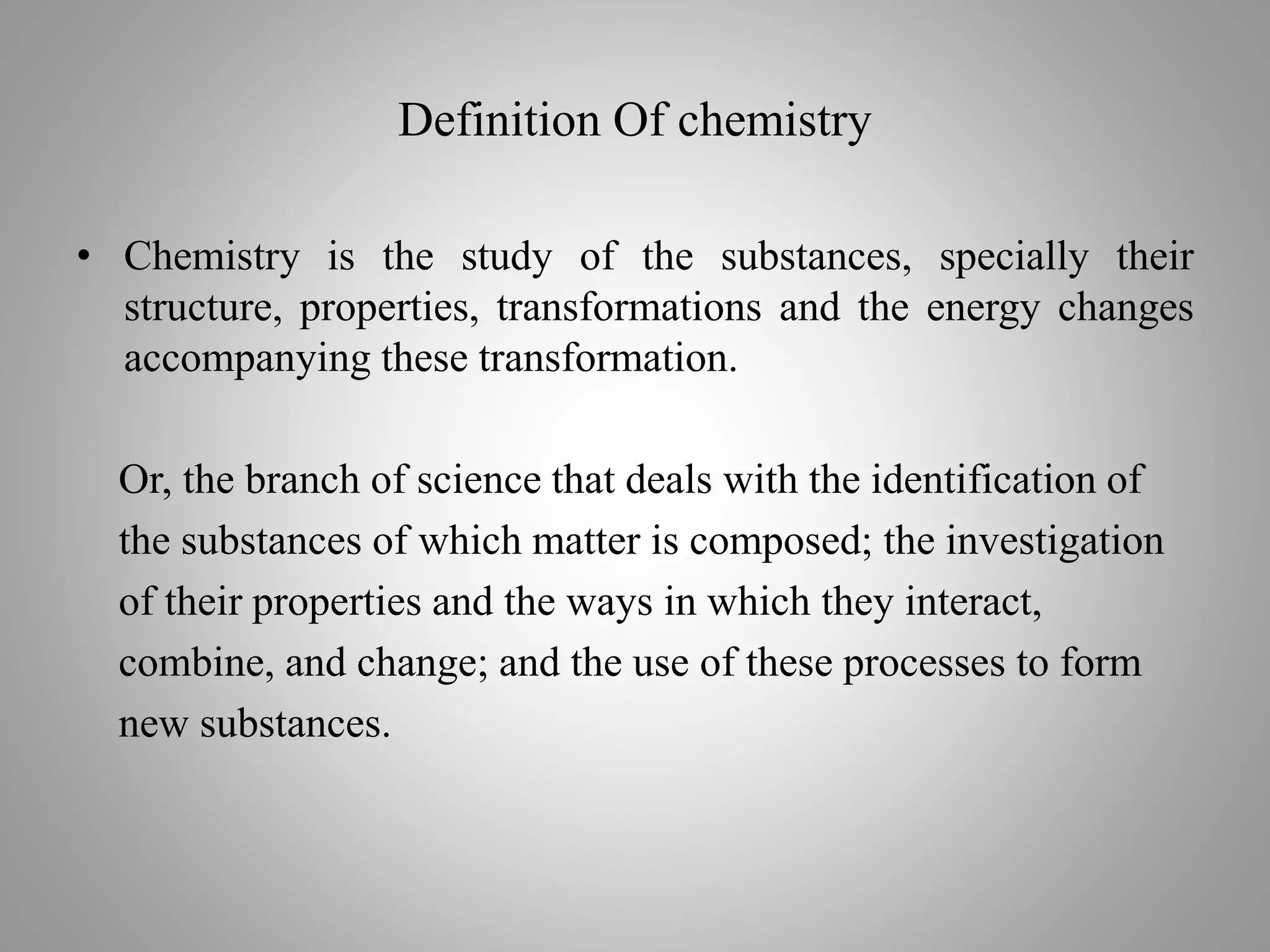 Branches of chemistry | PPTX