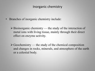 Branches of chemistry | PPTX