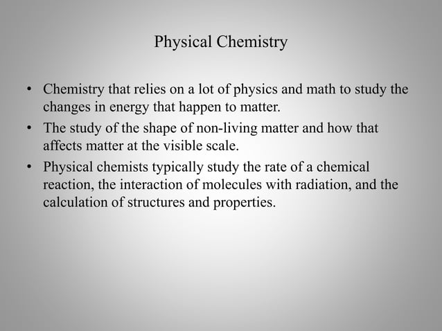 Branches of chemistry | PPTX