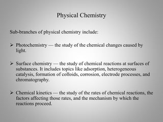 Branches of chemistry | PPTX