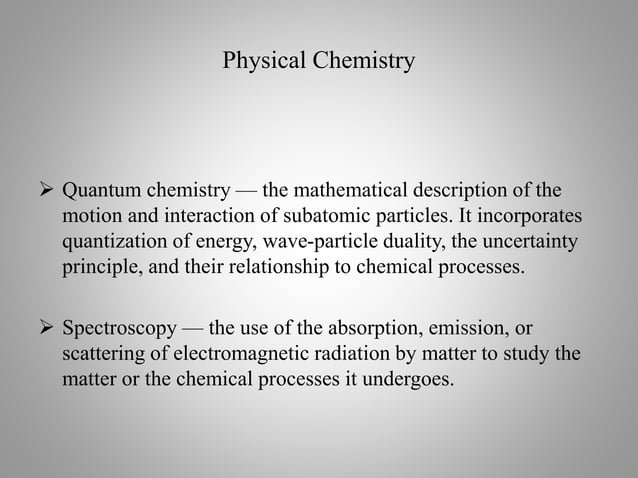 Branches of chemistry | PPTX
