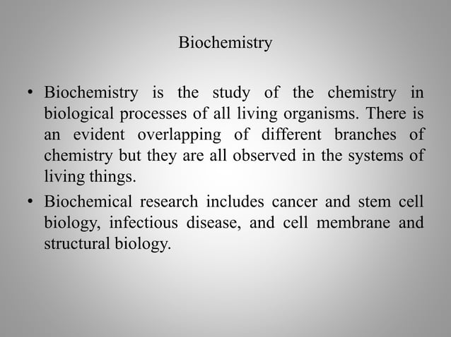 Branches of chemistry | PPTX